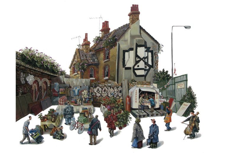 Limited edition print of The Market Porter pub in Borough Market